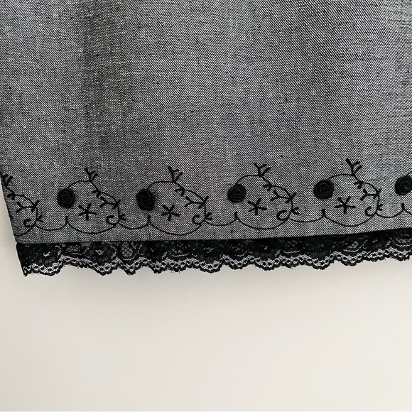 Kasper | Dresses | Vintage Gray Kasper Sheath Dress With Black Lace Hem ...